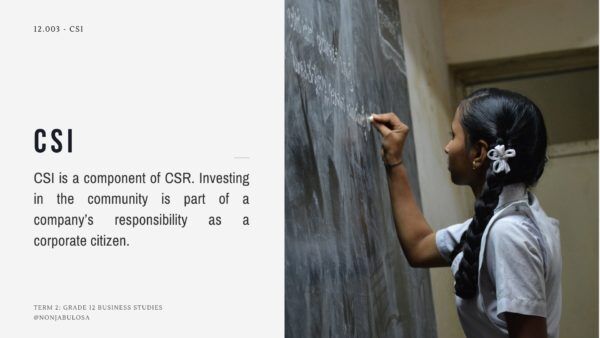 Definition of Corporate Social Investment: CSI vs CSR