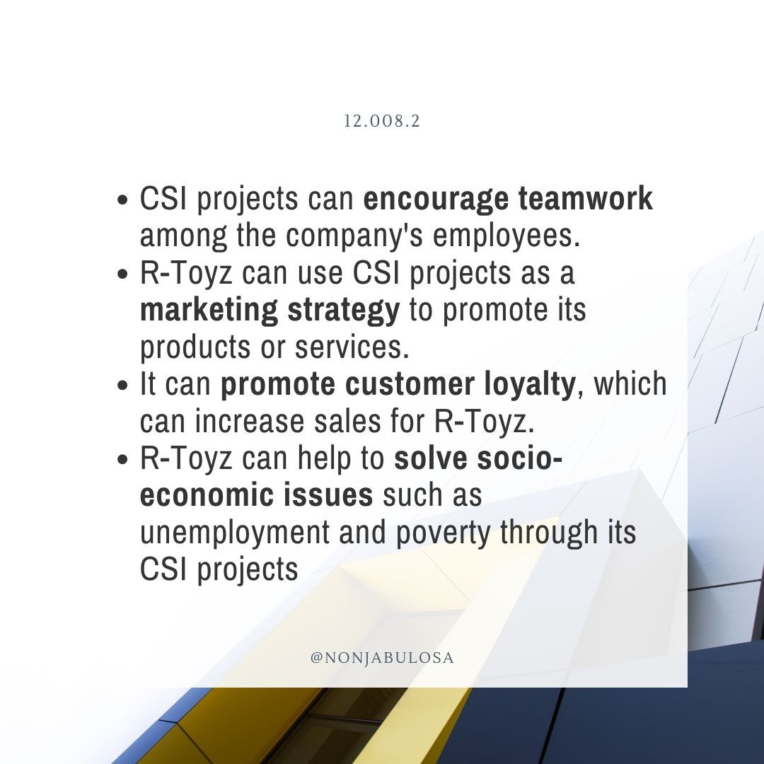 Benefits of CSR (or CSI) to the Business – Positive Impact