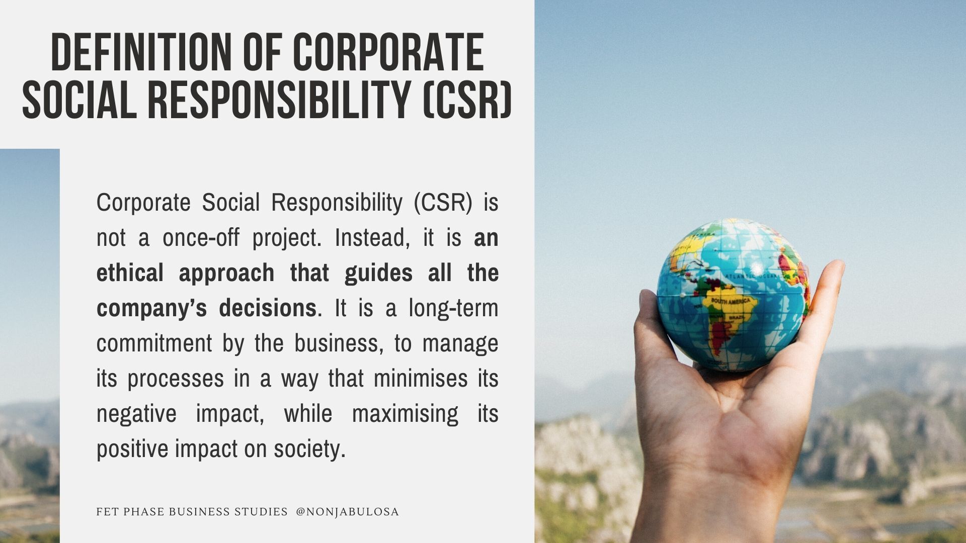 Describe the Differences Between CSR and CSI
