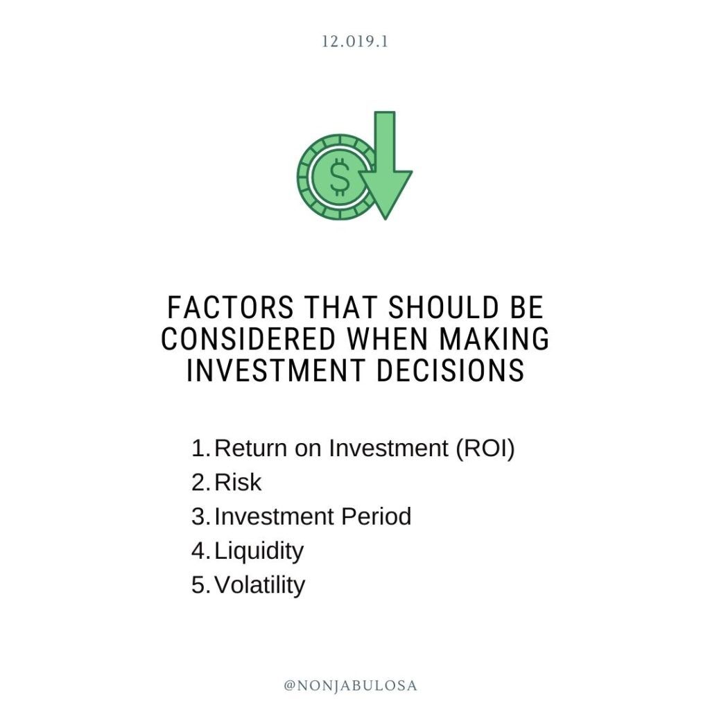 9 Factors to Consider When Making Investment Decisions