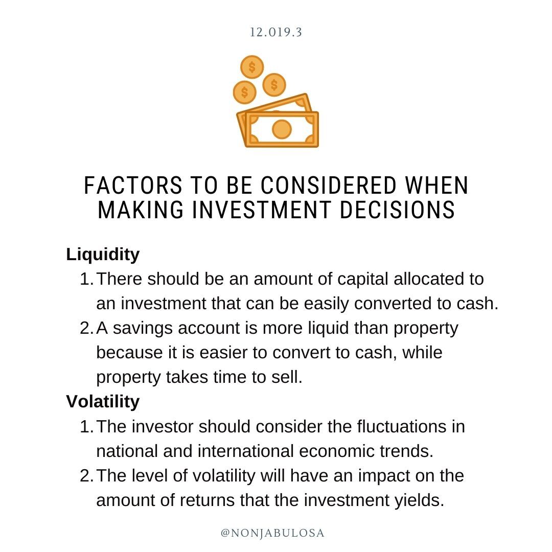 9 Factors to Consider When Making Investment Decisions