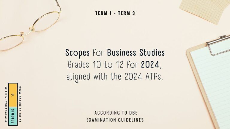 Get Business Studies 2024 Scopes for Grades 10-12 | FET Phase
